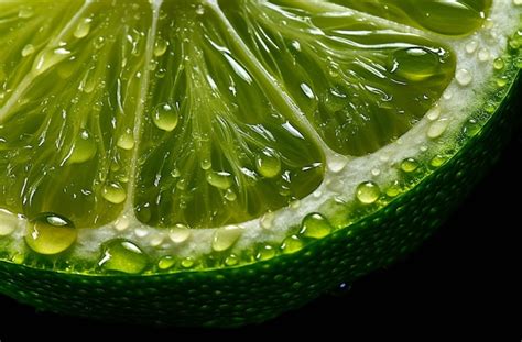 Closeup Of The Inside Texture And Glow Of Lime Premium Ai Generated Image