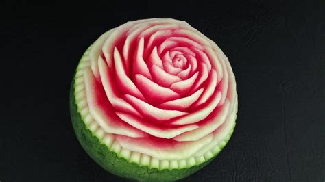 How To Carve A Flower Into A Watermelon