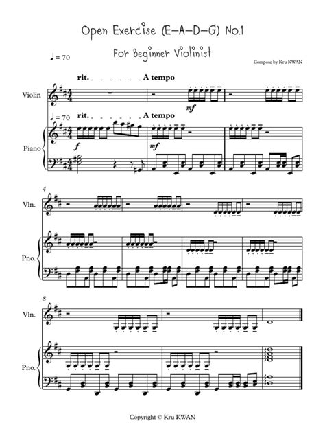 open string exercise no 1 piano accom violin pdf musicology sound
