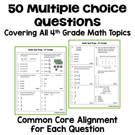 Multiple Choice Math Test