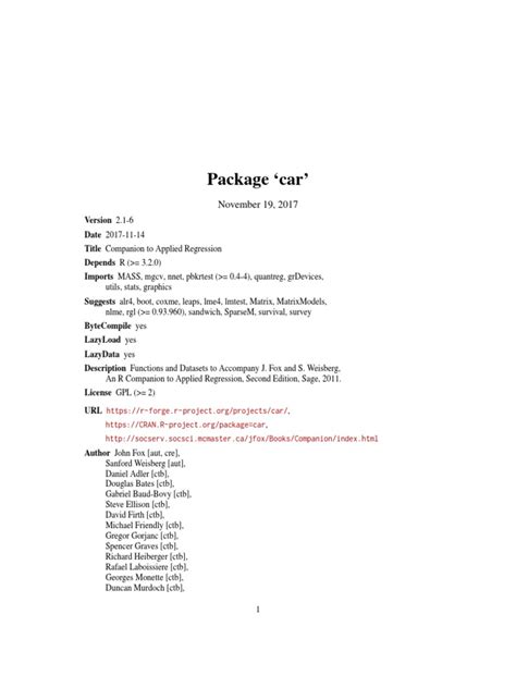 Car Pdf Errors And Residuals Statistical Hypothesis Testing