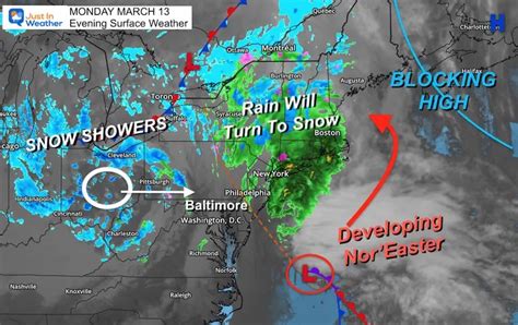 Noreaster Update Wind And Snow Showers To Maryland Plus Regional Nws Snow Total Maps Just In