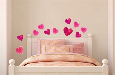Sticker Autocollant Décoratif Illustration Des Coeurs Avec Des