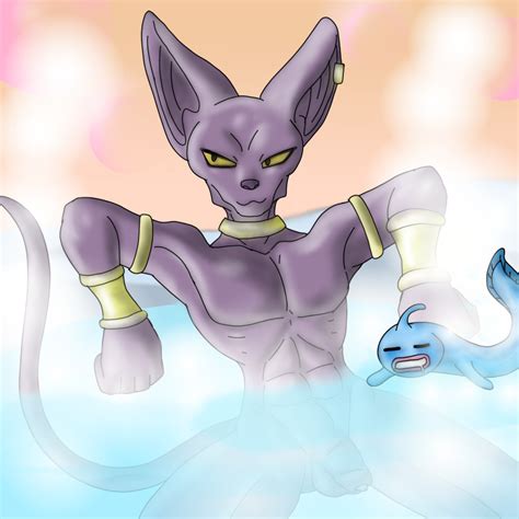 Rule 34 Bath Bathing Beerus Beerusplanet Digital Art Dragon Ball