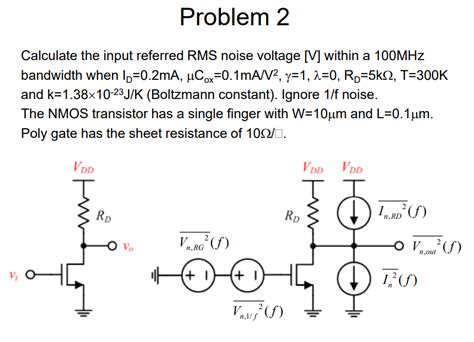 solved problem 2 calculate the input referred rms noise