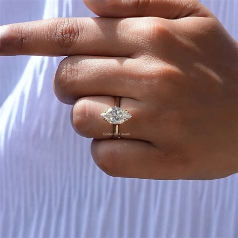 3 Carat Marquise Moissanite Ring
