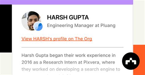 Harsh Gupta Engineering Manager At Pluang The Org