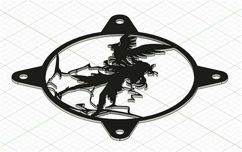 Stl File Genshin Impact Fischl Pc Fan Grill Cover 🧞‍♂️・model To Download And 3d Print・cults