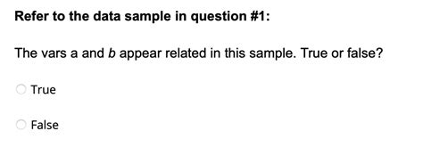 Solved Refer To The Data Sample In Question 1 The Vars A