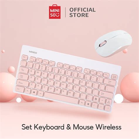 Jual Miniso Set Mouse Dan Keyboard Nirkabel Komputer Laptop Set Keyboard Mouse Wireless Mini