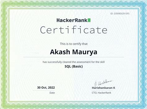 Akash Maurya On Linkedin Mysql Sql Hackerrank Connections