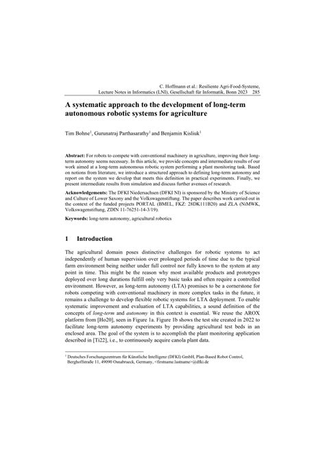 Pdf A Systematic Approach To The Development Of Long Term Autonomous Robotic Systems For