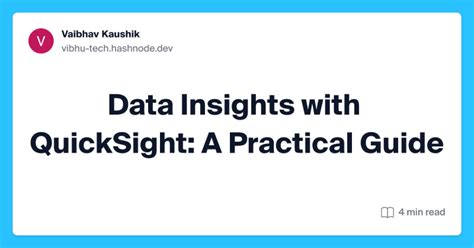 vaibhav kaushik on linkedin data insights with quicksight a practical