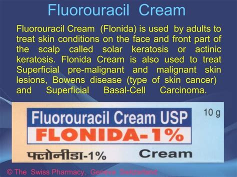 Fluorouracil Cream For Treatment Of Keratoses And Skin Lesions Odp