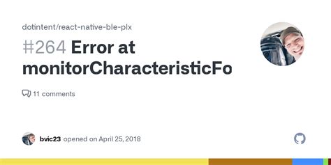 Error At Monitorcharacteristicfordevice · Issue 264 · Dotintent React