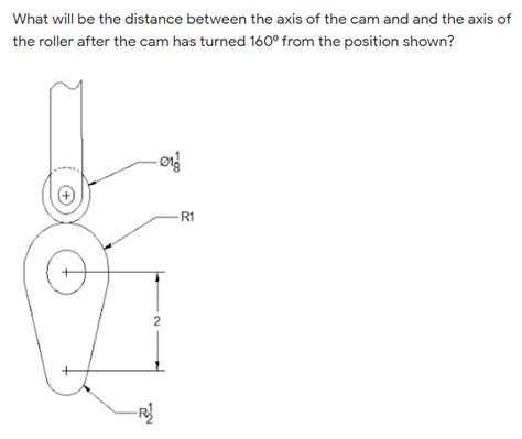 Solved What Will Be The Distance Between The Axis Of The Cam