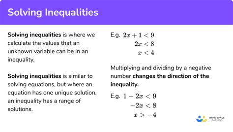 Solving Inequalities Gcse Maths Steps Examples And Worksheet