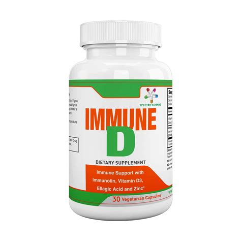 Immune D Supplement By Spectra Vitamins Natural Capsules In A Bottle