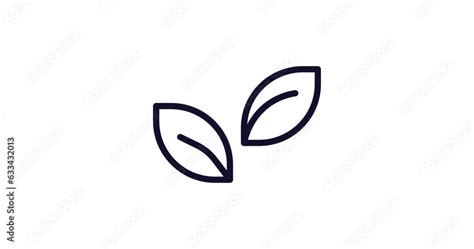 Apple Leaf Icon Thin Line Apple Leaf Icon From Food Collection