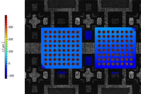 Ball Grid Array Optical Testing Flatness Height Measuring Polytec