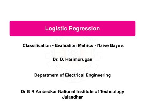 logistic regression pdf