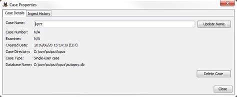 Autopsy User Documentation Cases
