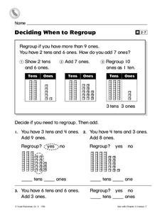 Deciding When To Regroup Worksheet For 2nd Grade Lesson Planet