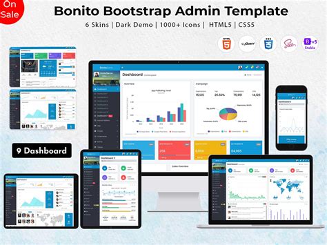 Bonito Stunning Admin Dashboard Templates Bootstrap Ui Kit