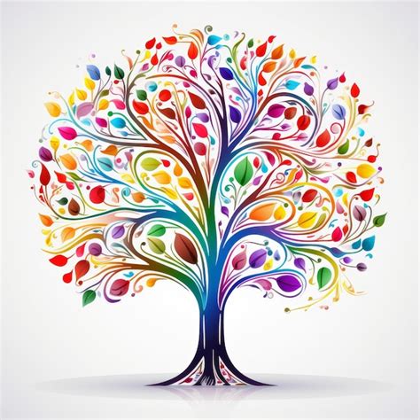 Premium Photo Colorful Tree Illustration Perfect For Any Project