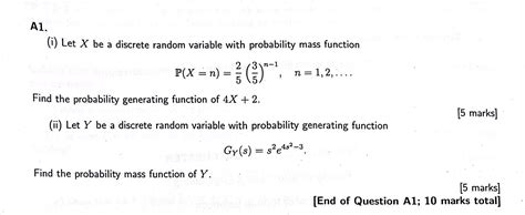 Solved A I Let X Be A Discrete Random Variable Chegg Com