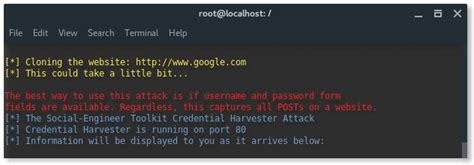 Kali Social Engineering Toolkit Topchain