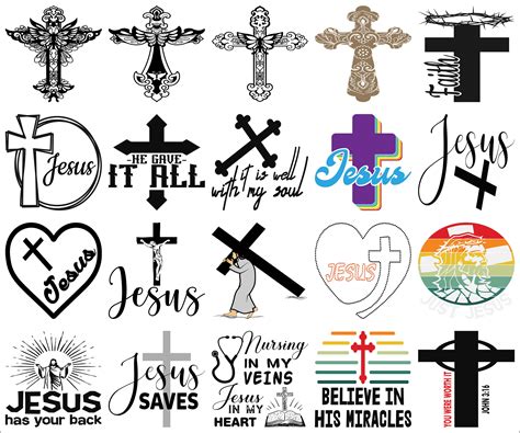 Jesus Bundle Jesus Designs Printable Editable Recolorable 140 Files Jesus Svg Bundle