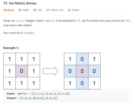 Set Matrix Zeros