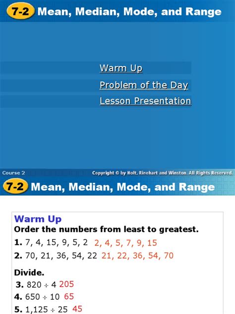 Mean Median Mode Range Classnotes Pdf Mean Mode Statistics