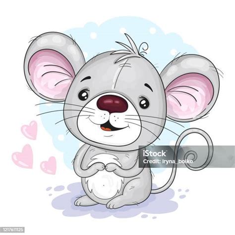 귀여운 만화 마우스입니다 벡터 인쇄 인사말 카드 초대장 장식 베이비 샤워 인쇄 등에 적합 0명에 대한 스톡 벡터 아트 및 기타