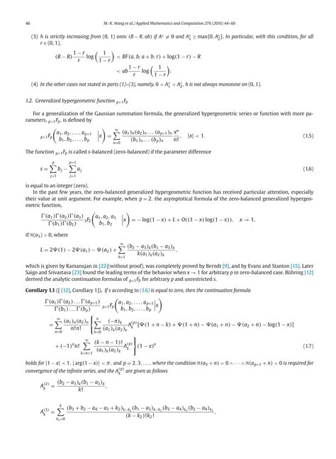 Solution Asymptotical Formulas For Gaussian And Generalized