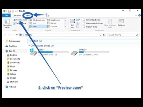 HOW TO ENABLE PREVIEW PANES IN WINDOWS Very Easy YouTube