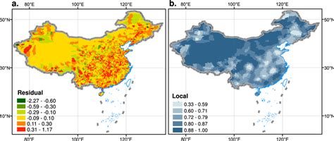 Geographically Weighted Regression Fit Residuals In Counties A And