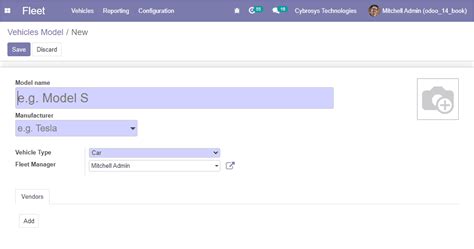 Vehicles Model Odoo 14 Community Edition Book Fleet