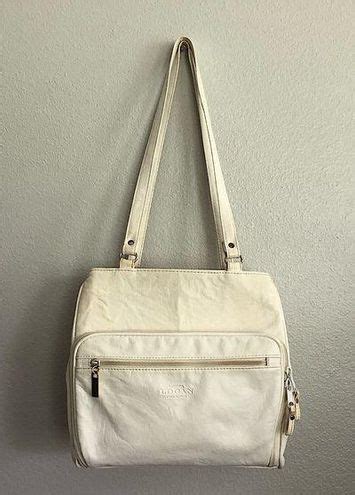 S Mitzi Original Logan Collection Off White Leather Shoulder Bag From Erma