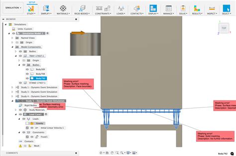fusion simulation problem with meshing autodesk community