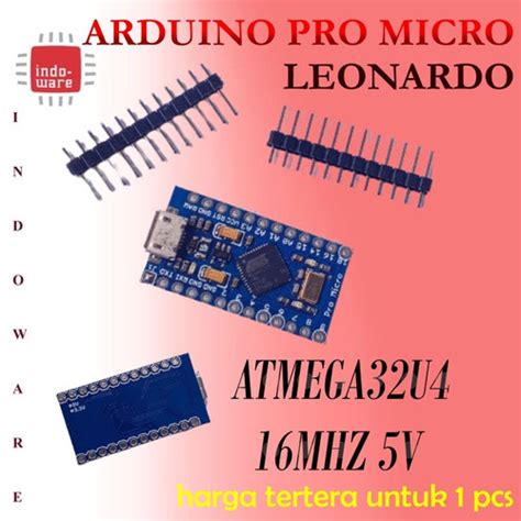 jual arduino pro micro leonardo compatible atmega32u4 16mhz 5v board