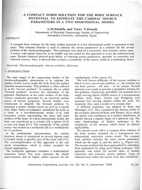 A Compact Form Solution For The Body Surface Pdf