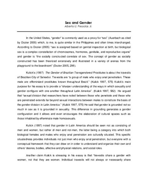 Doc Defining Sex And Gender