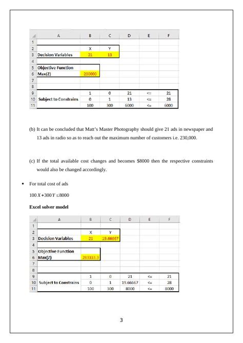 Linear Programming Structure Assignment