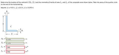 Solved Determine The Location Of The Centroid C Xc Yc And