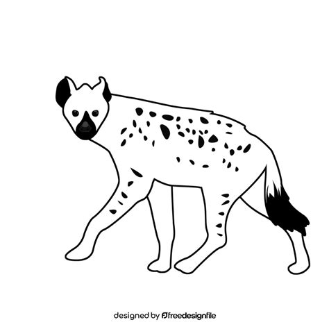 Hyena Black And White Clipart Free Download
