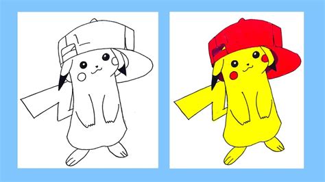 How To Draw And Color Pikachu Draw Step By Step Pikachu Pokemon
