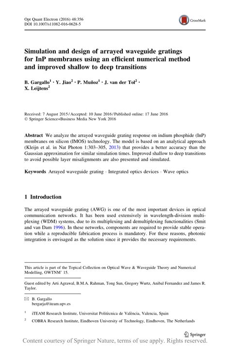Simulation And Design Of Arrayed Waveguide Gratings For Inp Membranes