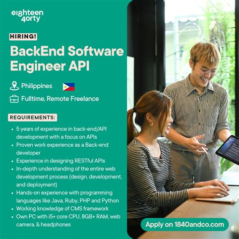 Remotework Backenddeveloper Freelancing Philippines Api Backendtechnologies 1840 And Company